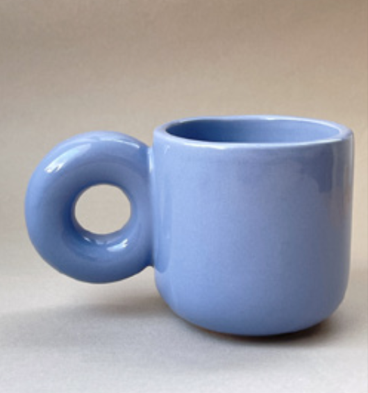 Donut Handle Mug - Dusty Blue – Hands