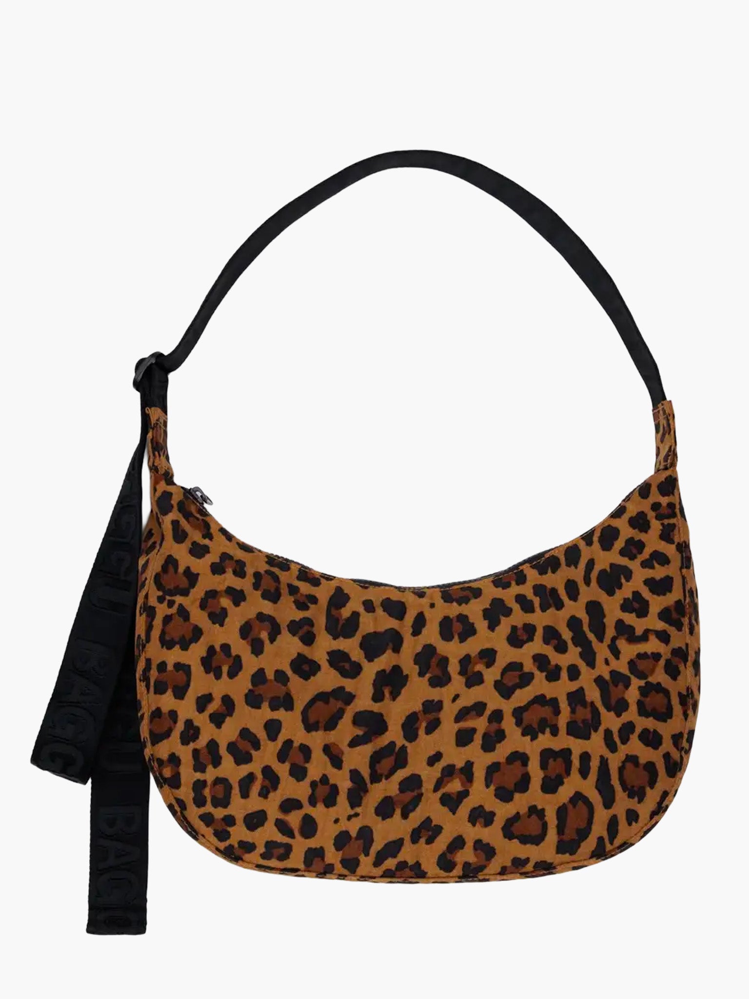 Medium Nylon Crescent Bag - Leopard – Hands