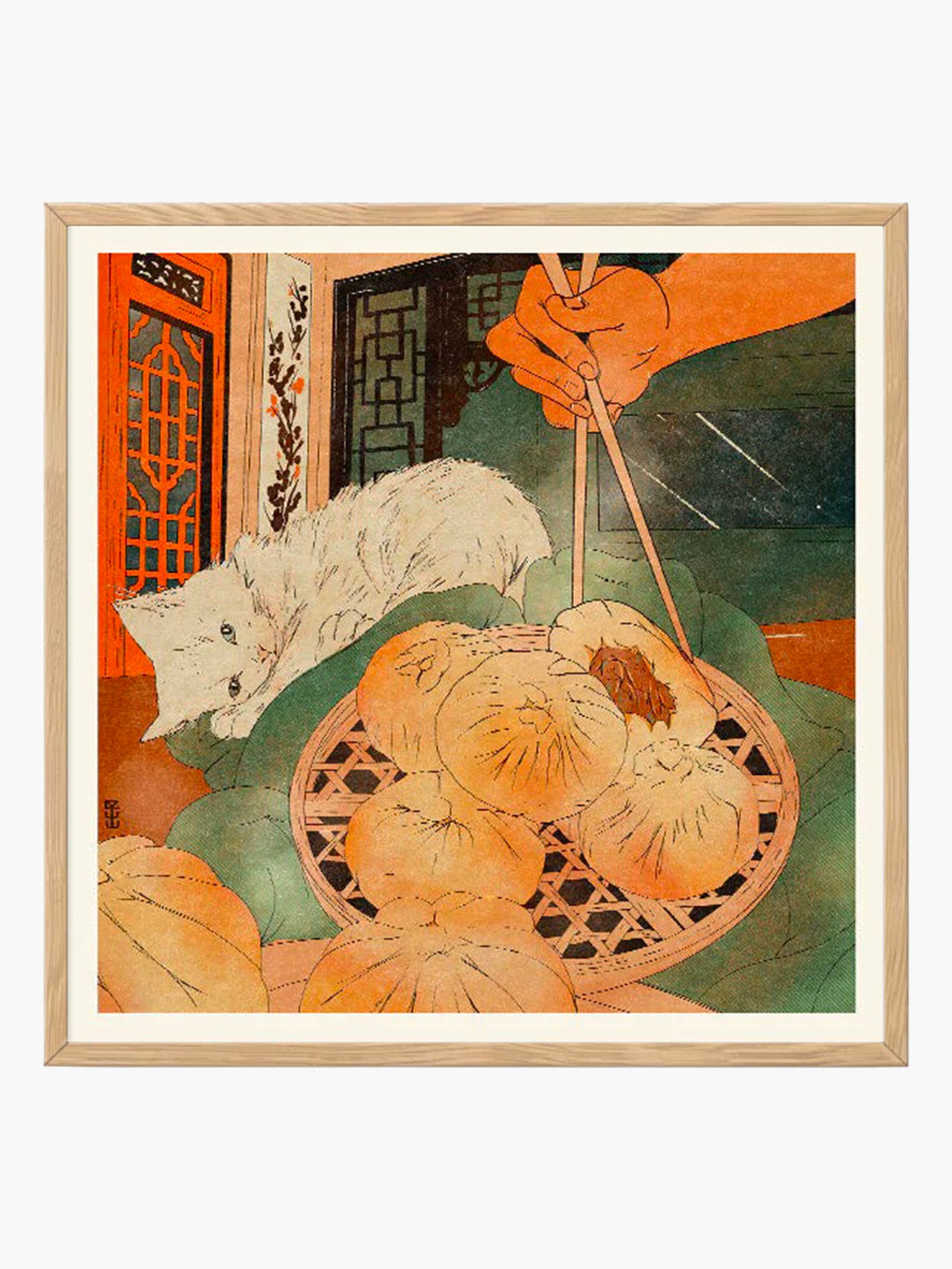 Bodega Cat Dumpling by Eniko Eged (50x50cm) – Hands