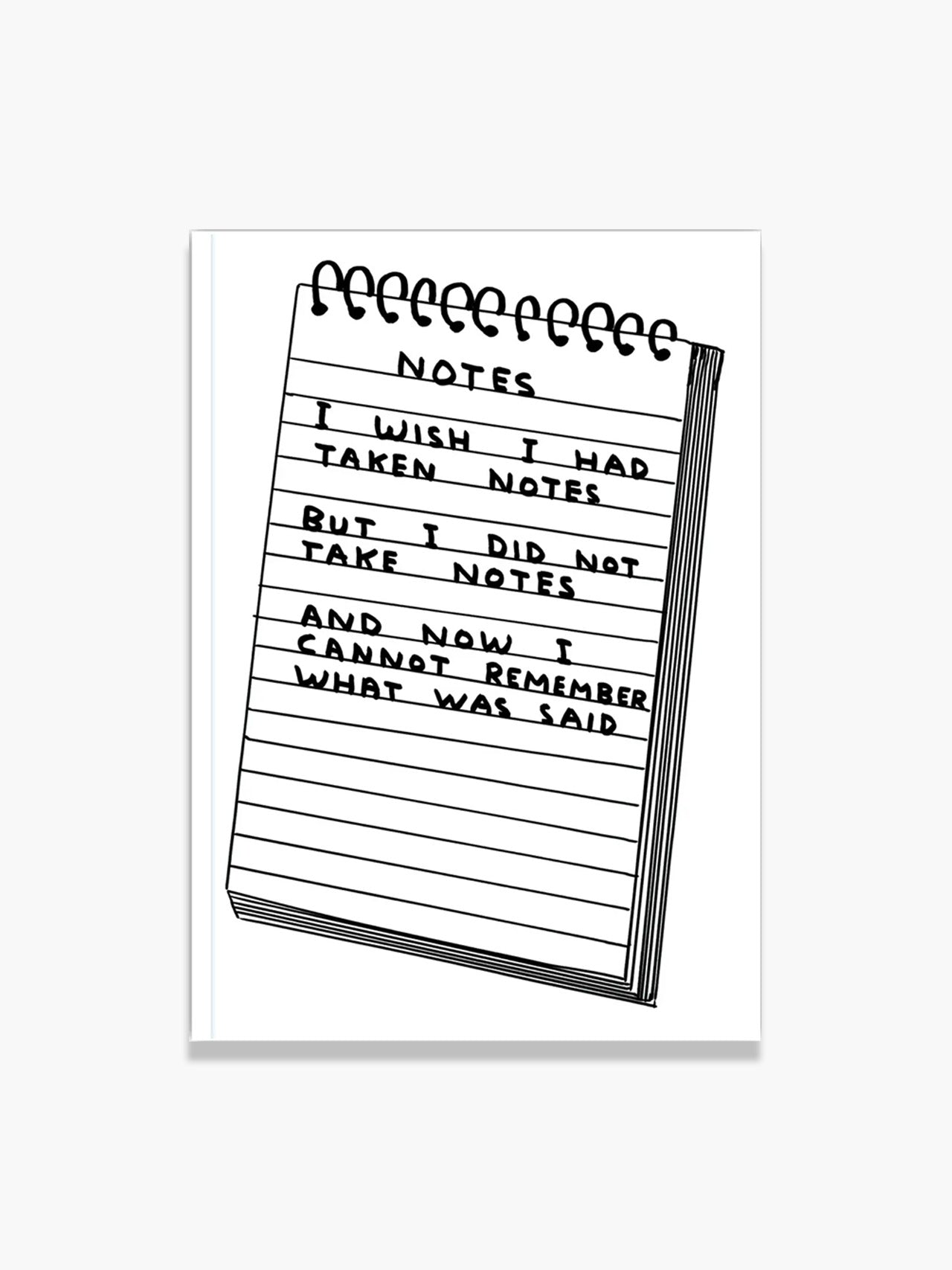 Wish I'd Taken Notes - A6 Notebook x David Shrigley – Hands