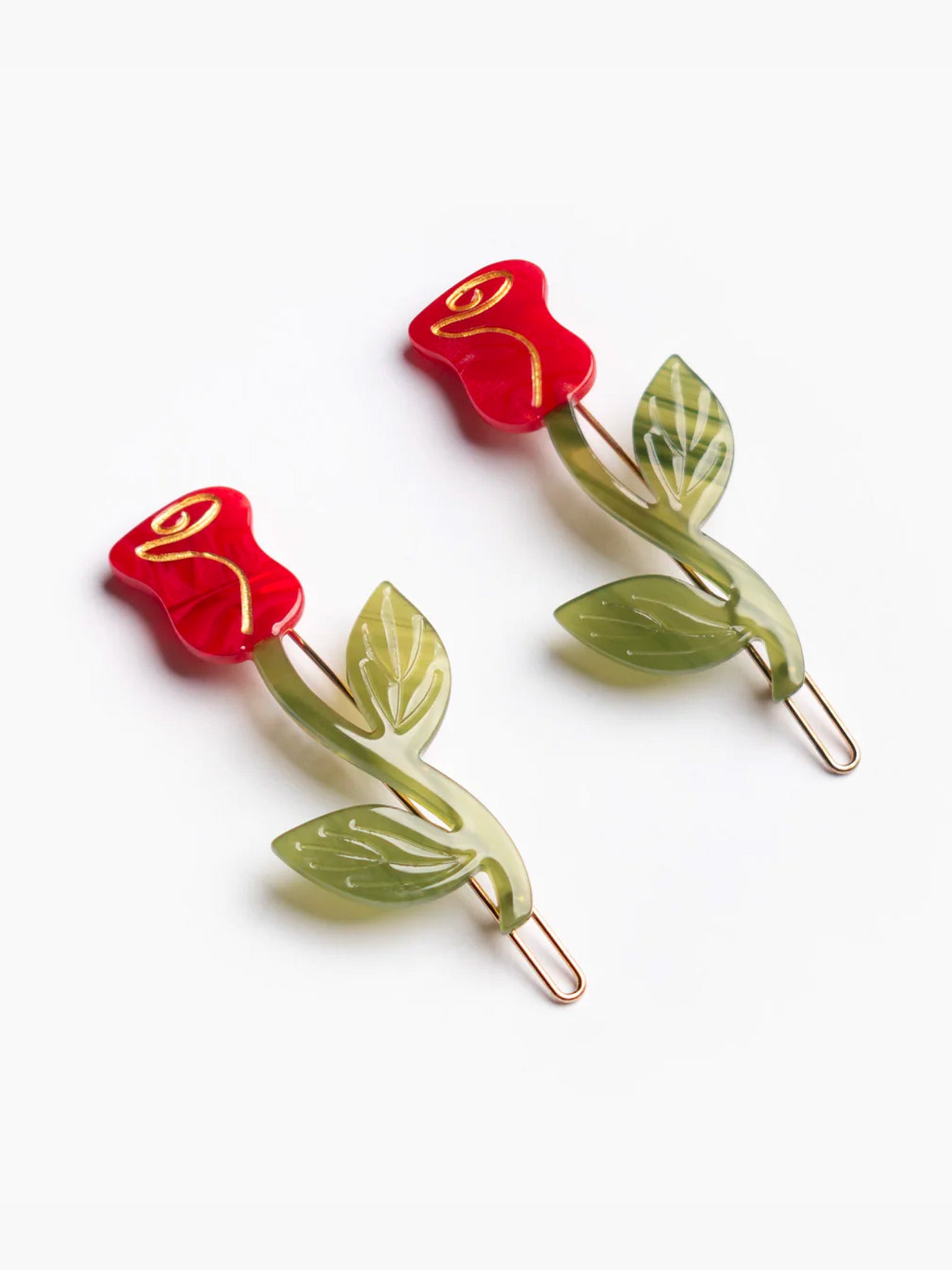 Rose Barrette Set – Hands