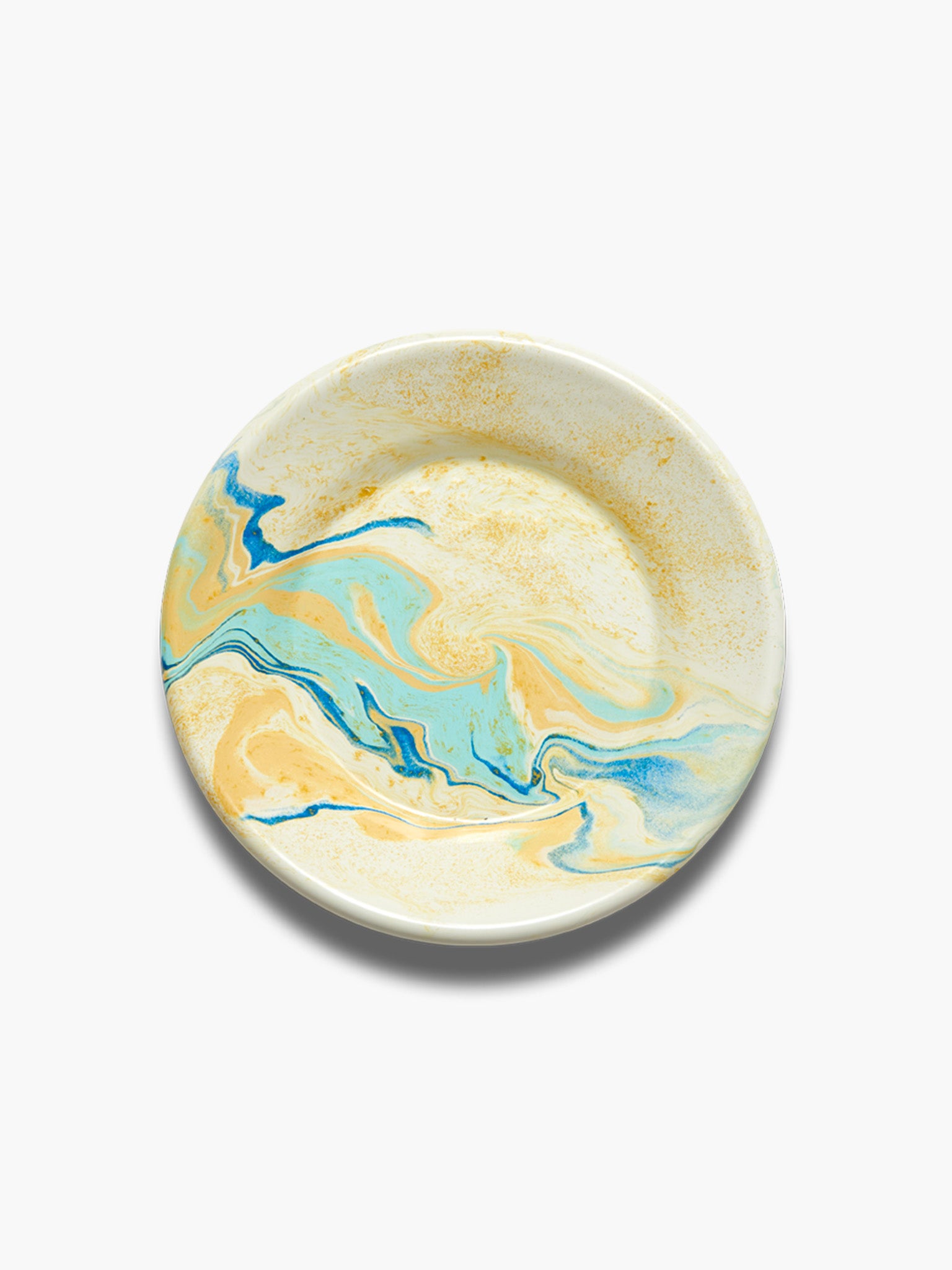 Marble Flat Plate (21cm) - Lemon Cream – Hands